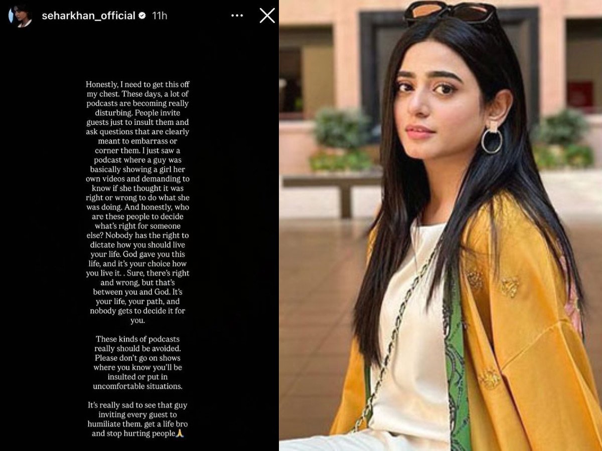 Sahar Khan raises voice against humiliation of guests in podcast